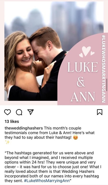 7 Tips For Creating The Best Wedding Hashtag