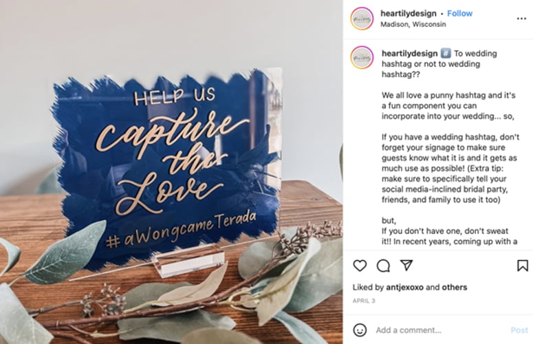 7 Tips For Creating The Best Wedding Hashtag