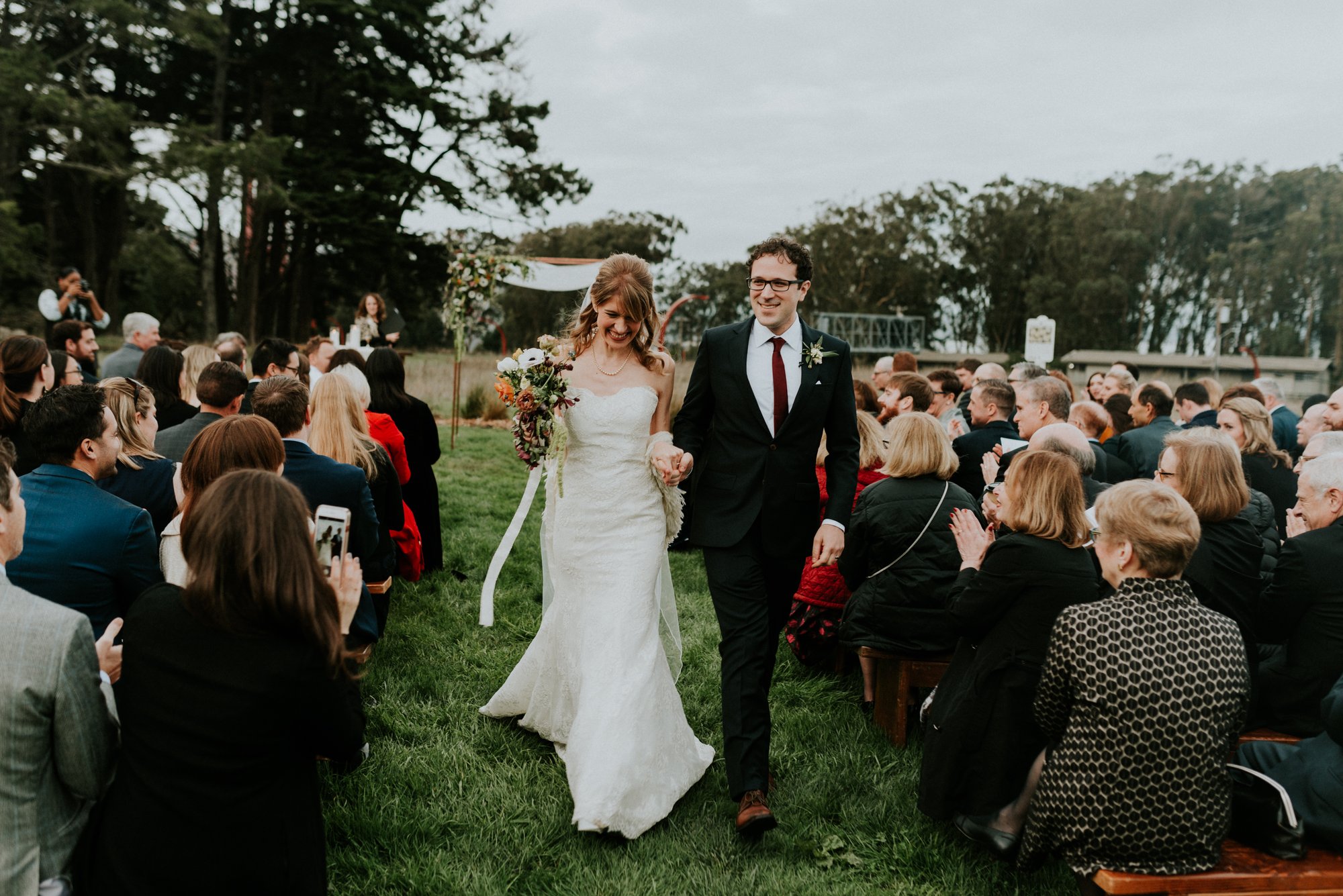 Rustic Elegance: Log Cabin Wedding at San Francisco's Presidio Park