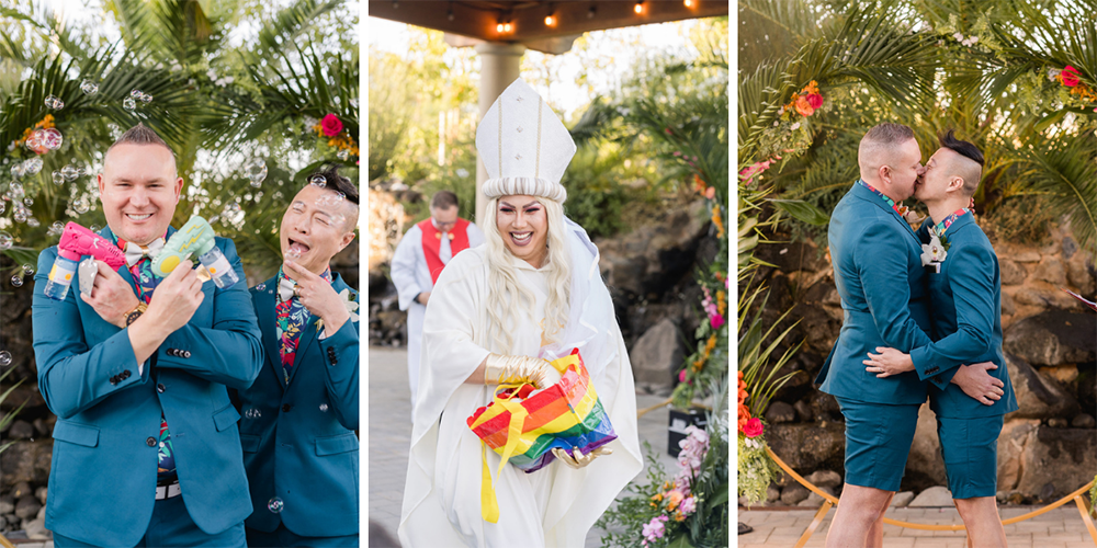 Tropical Drag-Themed Wedding in Sacramento