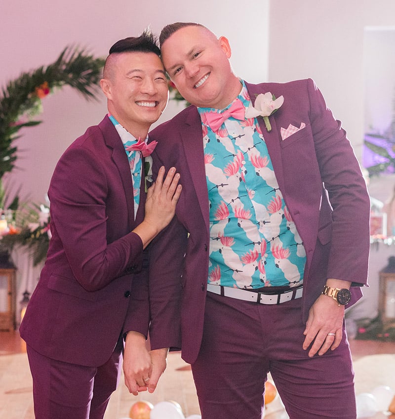 Tropical Drag-Themed Wedding in Sacramento