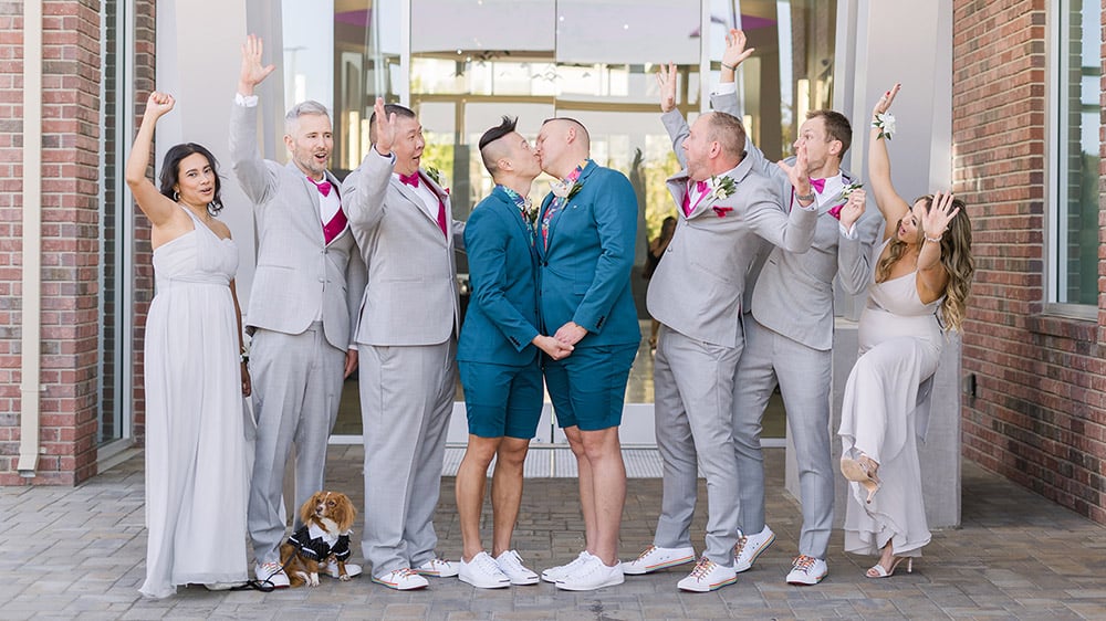 Tropical Drag-Themed Wedding in Sacramento