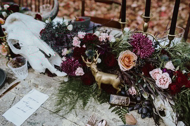 Ghoulishly Gothic Fall Wedding Ideas