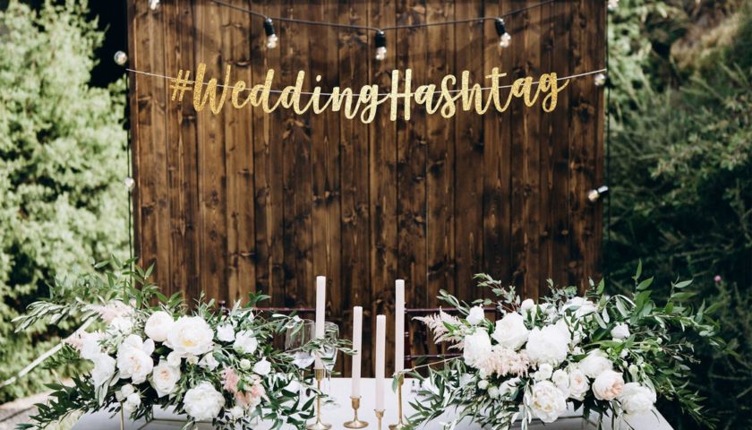 20 Ways to Display Your Wedding Hashtag