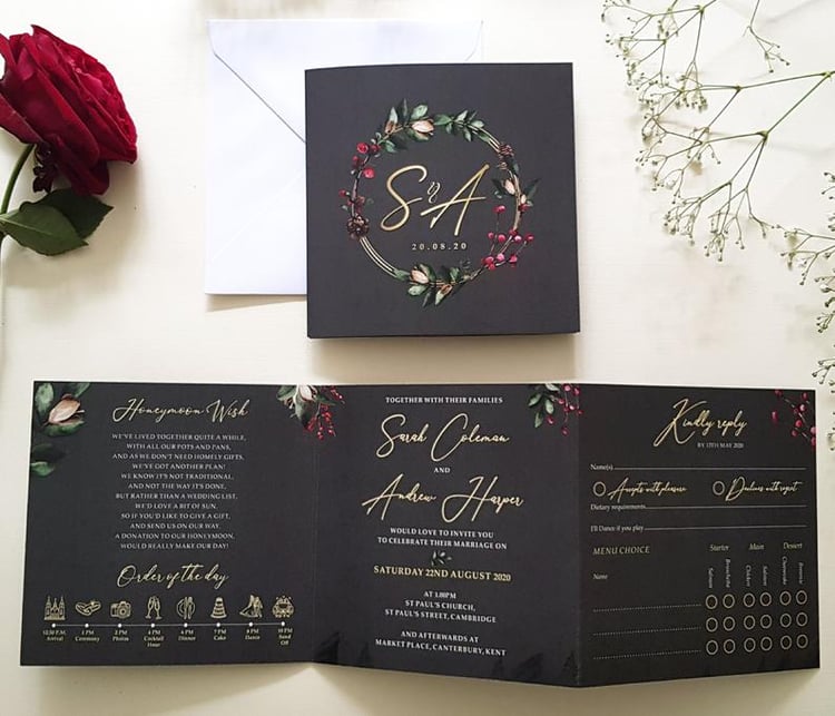 Holiday Themed Wedding Invitations Guaranteed to Bring Joy